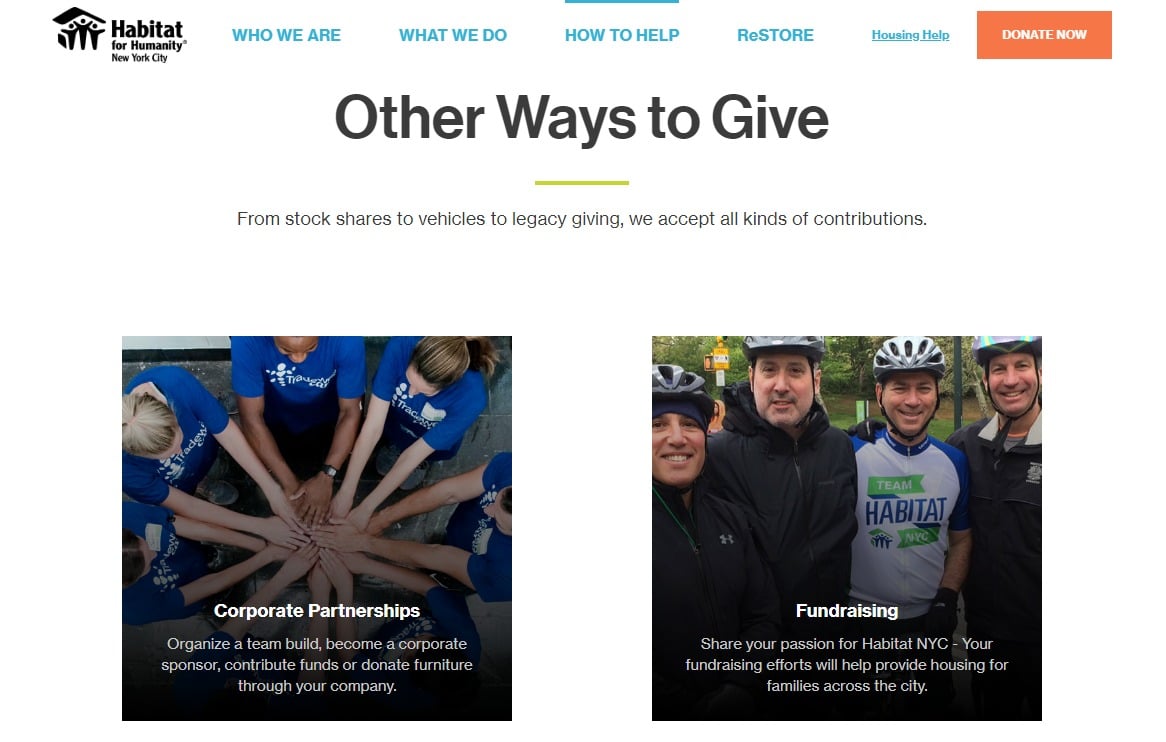 9 Examples of Donor-Friendly "Ways to Give" Pages - Wired Impact