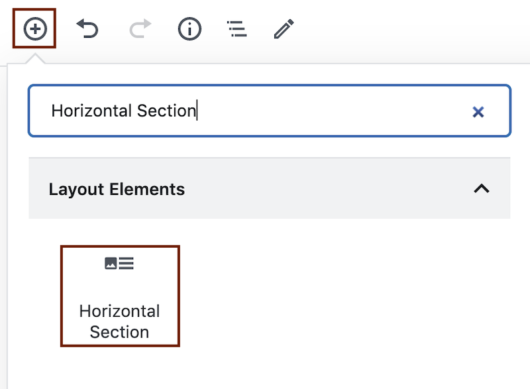 Adding a Horizontal Section Block - Wired Impact